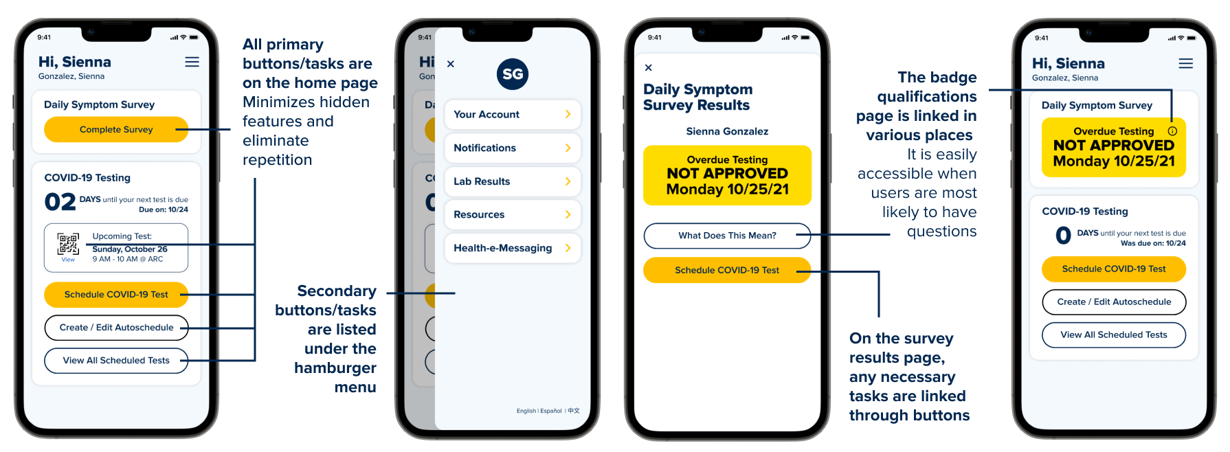 COVID-19 Daily Symptom Survey Redesign – Reece Kuramoto